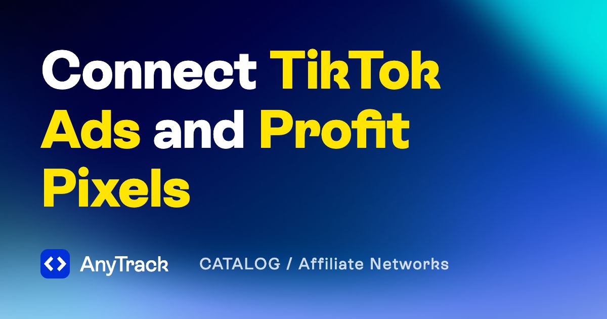 Connect TikTok Ads with Profit Pixels | AnyTrack